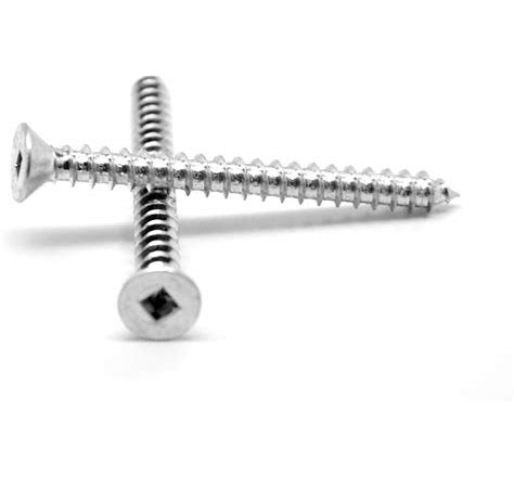 Flat Head Square Drive Sheet Metal Screw 4 x 3/4"