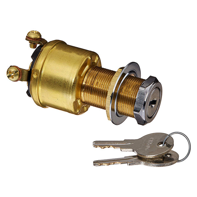 Cole Hersee Brass Marine Ignition Switch - 4 Pos. Acc/Off/Ign Start